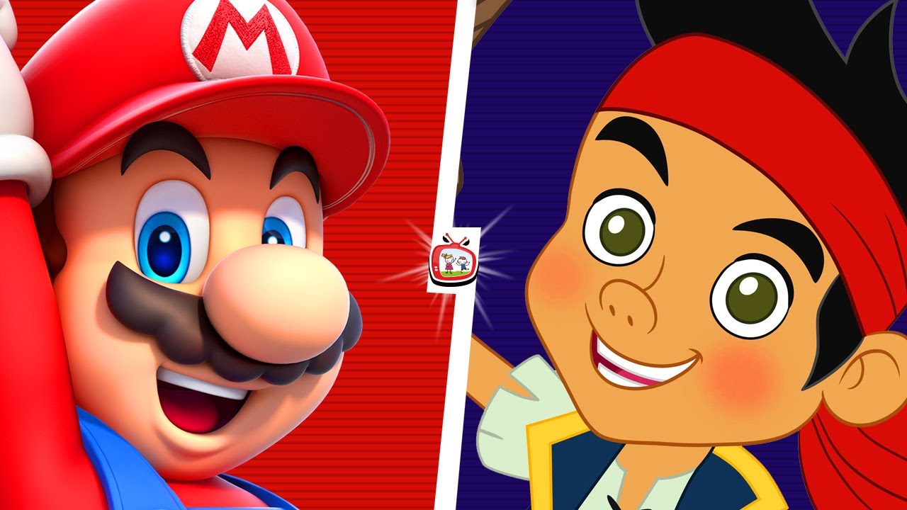 Super Mario Run vs Jake and The Never Land Pirates - YouTube