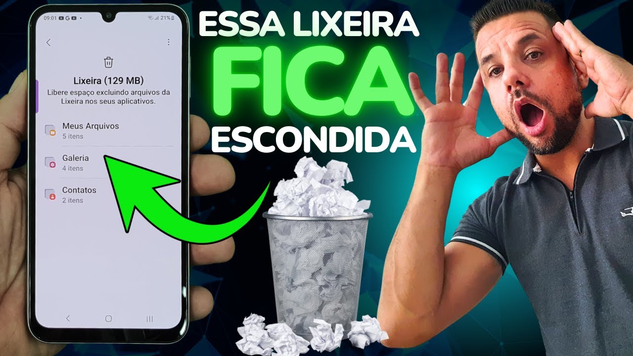 Como ACESSAR a LIXEIRA DO CELULAR Samsung GALAXY A24 Que Fica Escondida Dentro do SISTEMA ...