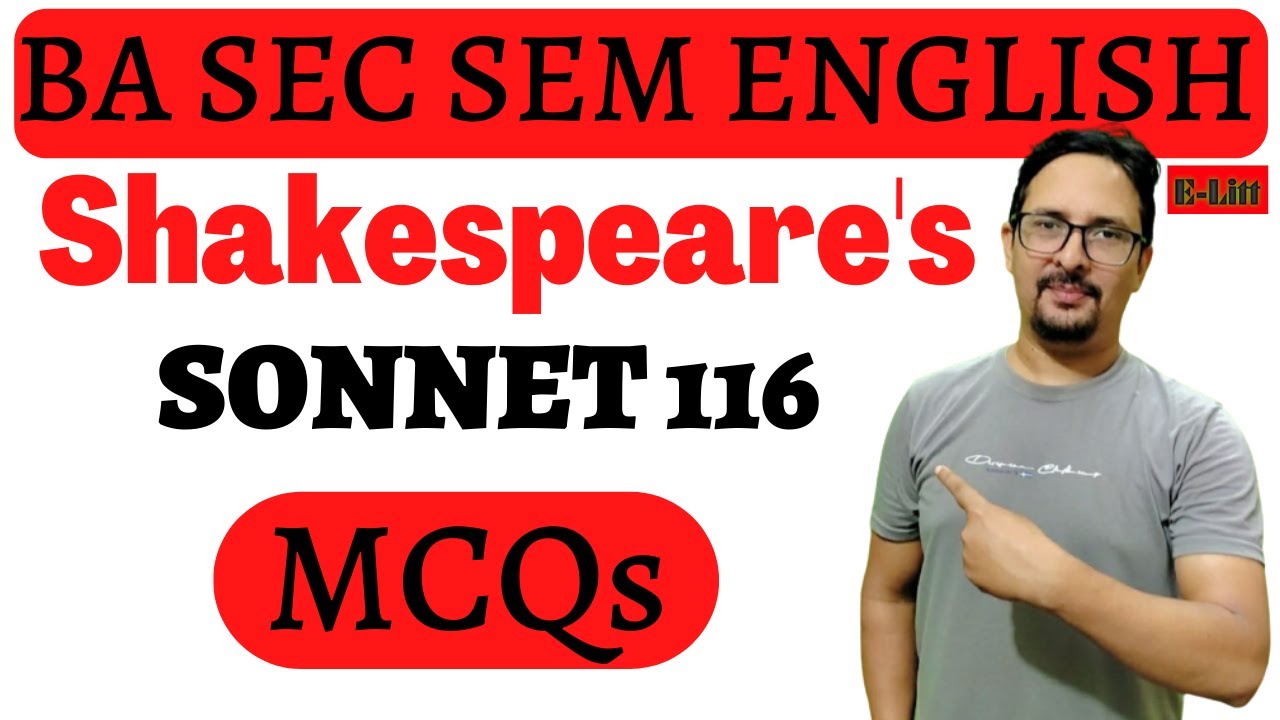 MCQs Shakespeare's Sonnet 116/ Let Me Not to the Marriage of True Minds ...