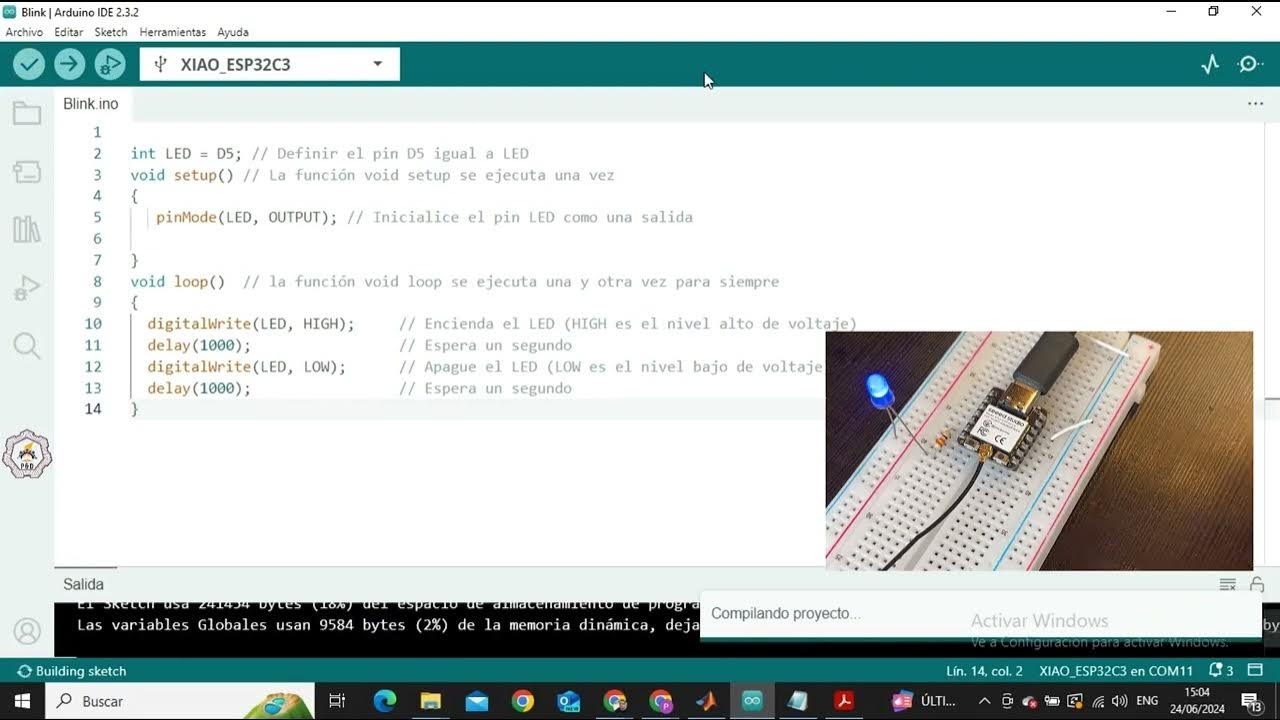 Hola mundo con ESP32-C3 e IDE arduino. - YouTube