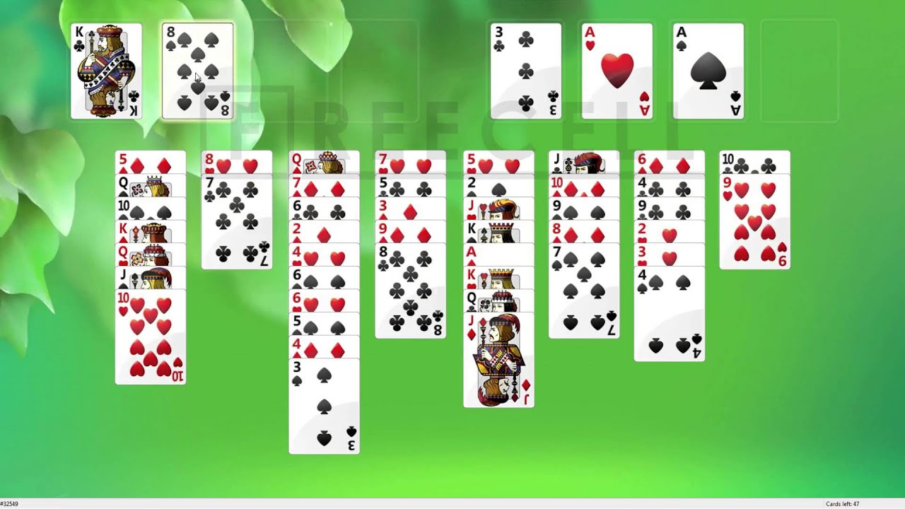 Solution to freecell game #32549 in HD - YouTube