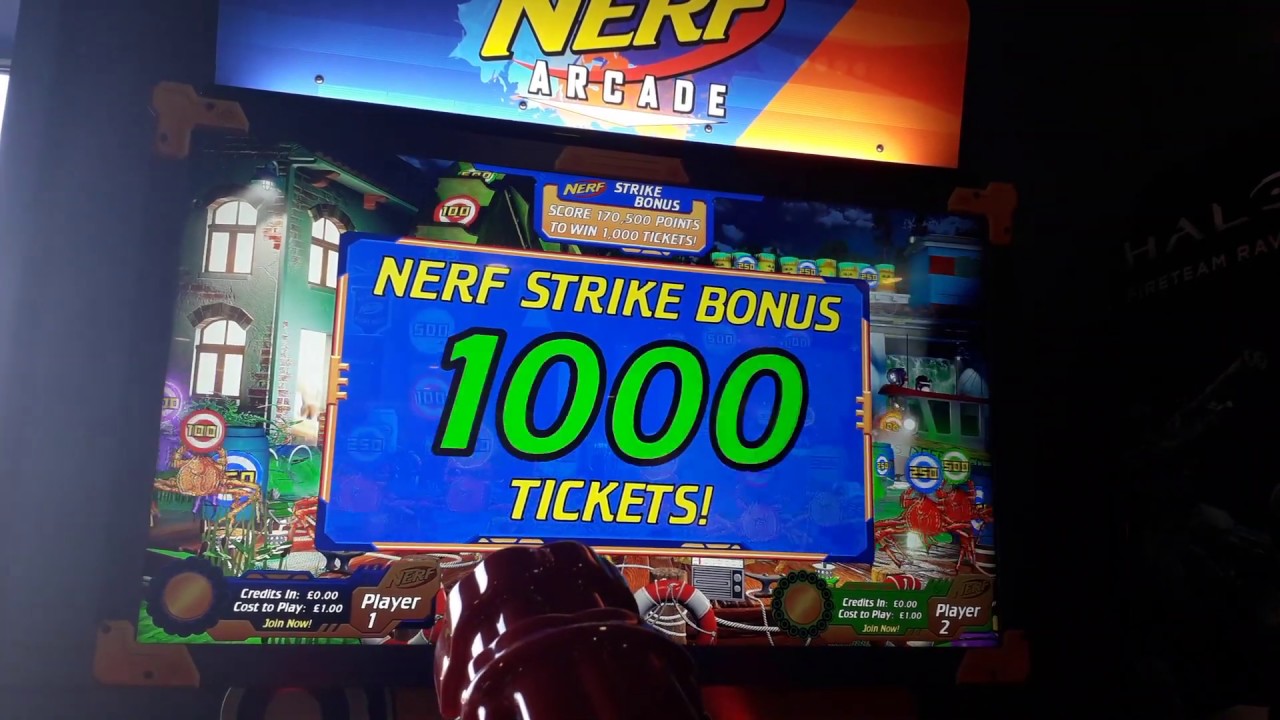 EASISET 1000 TICKET WIN EVER - ON THE NEW NERF ARCADE MACHINE ...