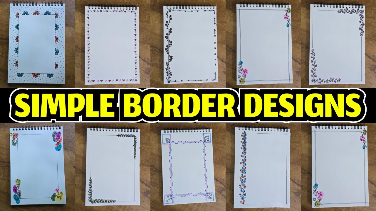 BORDER DESIGNS ♡┈•PROJECT WORK DESIGNS/SIDE BORDER DESIGN/PORTFOLIO ...