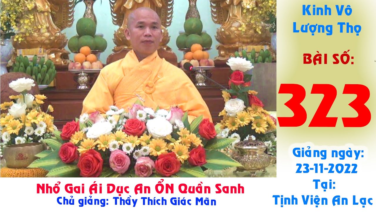 323 Kinh Vô Lượng Thọ Như Lai Chủ Giảng Thầy Thích Giác Mãn - YouTube