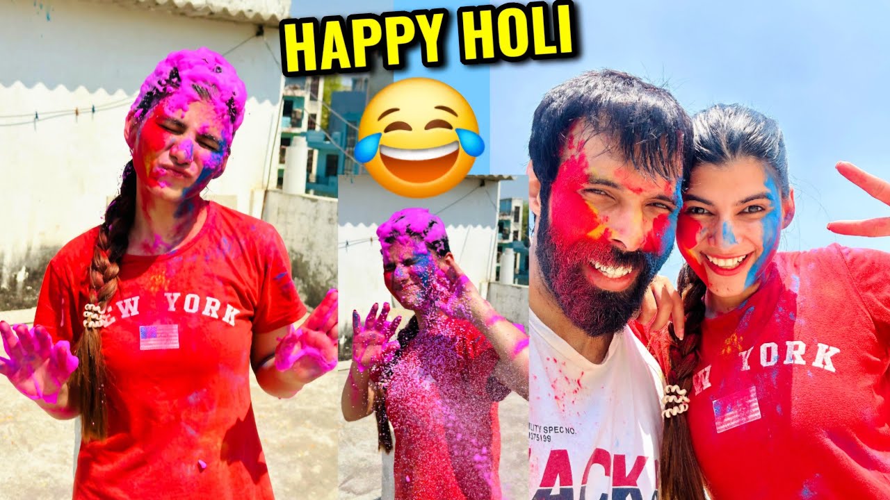 Holi Pe Kia Biwi ka Bura Haal !!😱😜 Happy Holi 2025 😍 Holi vlog Deepak ...