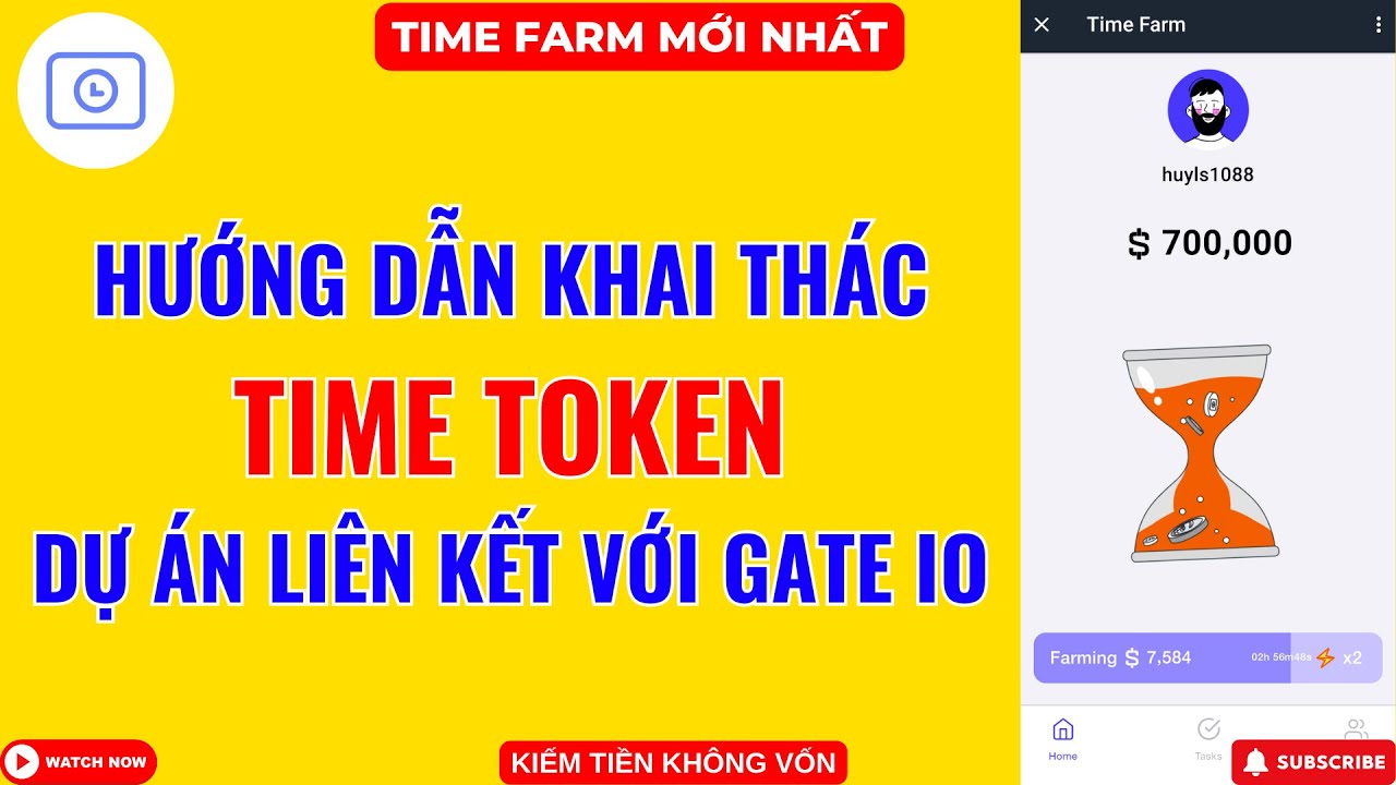 Time Farm - Hướng Dẫn Khai Thác Token TIME Kèo Liên Kết Với Sàn Gate IO ...