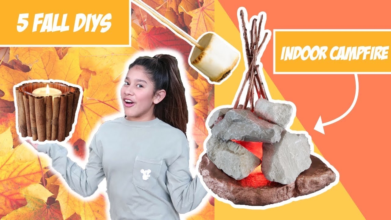 DIY Fall Room Decor Ideas - (INDOOR CAMPFIRE) - YouTube