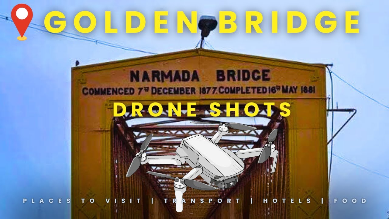 Mesmerizing Drone Shots of The Golden Bridge, Bharuch. #travel #nature ...