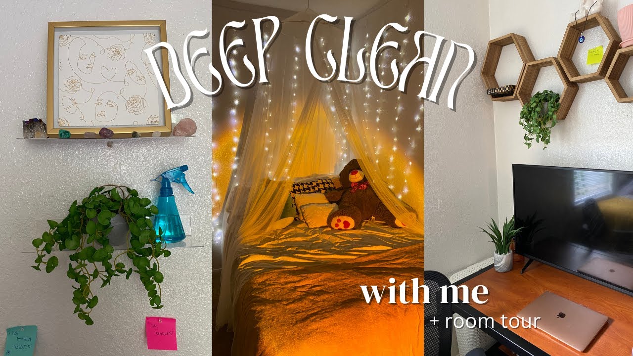 DEEP CLEANING MY ROOM 🤍 (cleaning motivation) + room tour - YouTube