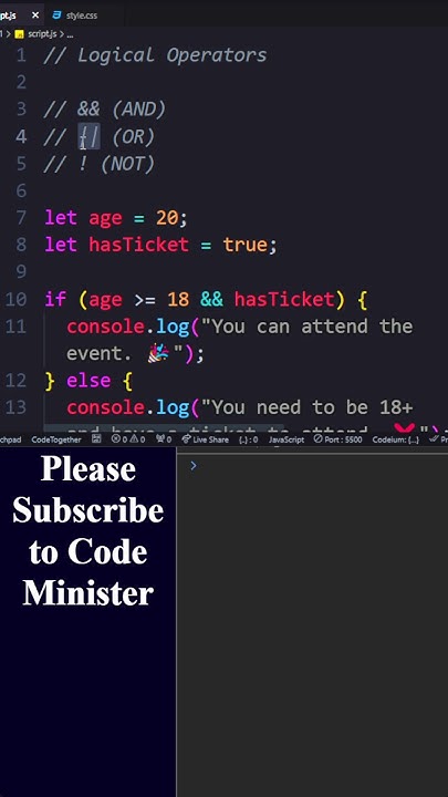 Logical Operators In Javascript Day 11 Of 45 Days Javascript