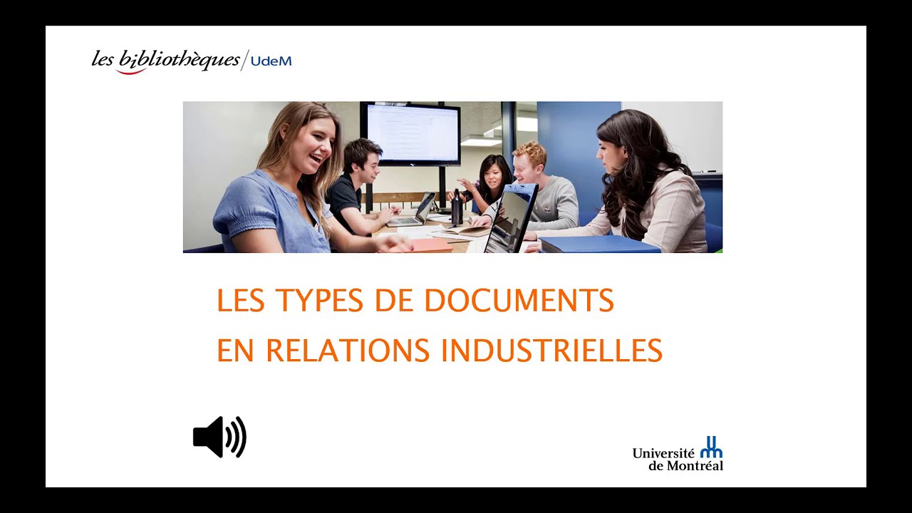 Les types de documents en relations industrielles - YouTube