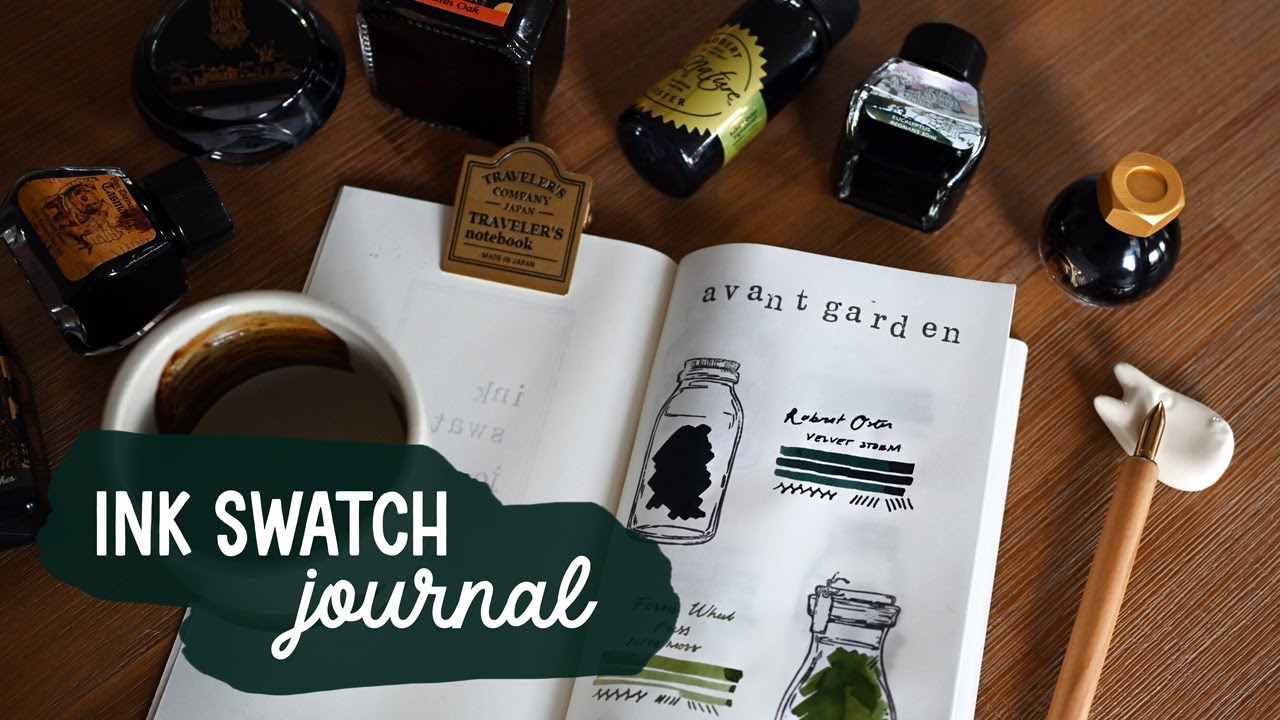 Ink Swatch Journal on Traveler's Notebook Lightweight Paper (Tomoe ...