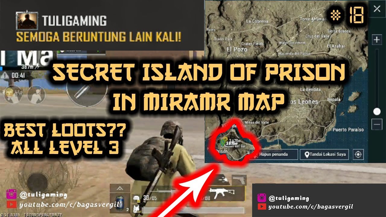 Secret Island of Prison in Miramir map | PUBG Mobile 2018 - YouTube