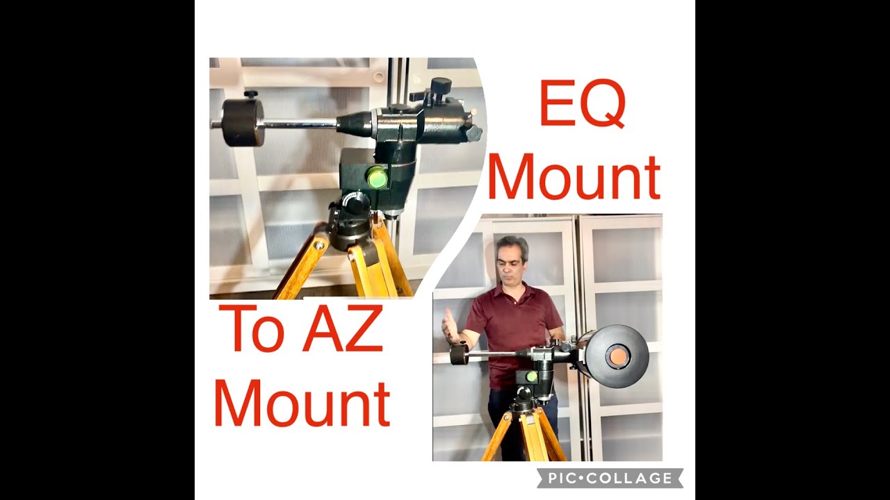 Turning your EQ mount to a AZ mount #astronomy #telescope #equatorial # ...