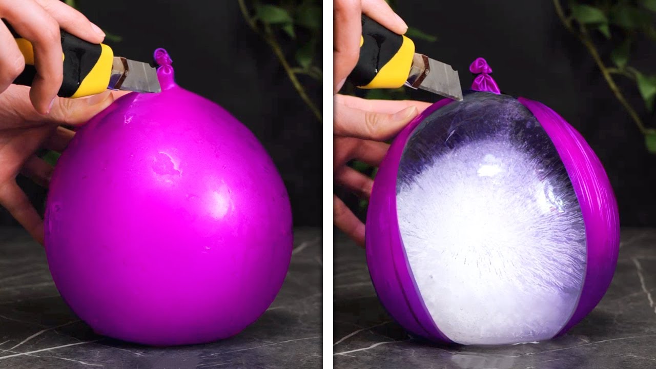 DIY ICE BALL! || COOL HOME EXPERIMENTS YOU CAN MAKE YOURSELF - YouTube