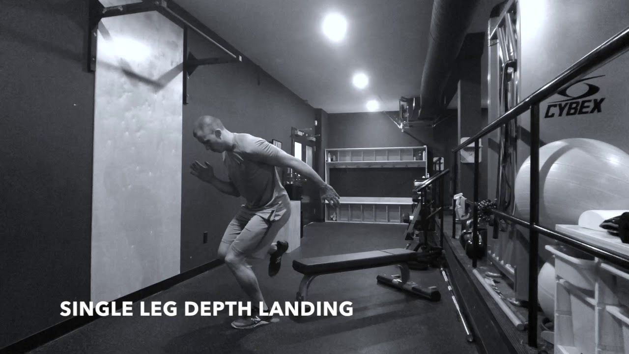 Single Leg Depth Landing - Upside Strength Exercise Library - YouTube