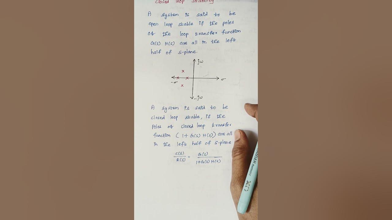 Open loop stability and closed loop stability - YouTube