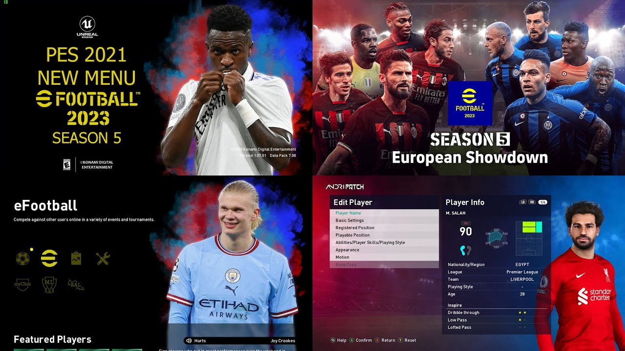 PES 2021 New Menu eFootball 2023 SEASON 5 - YouTube