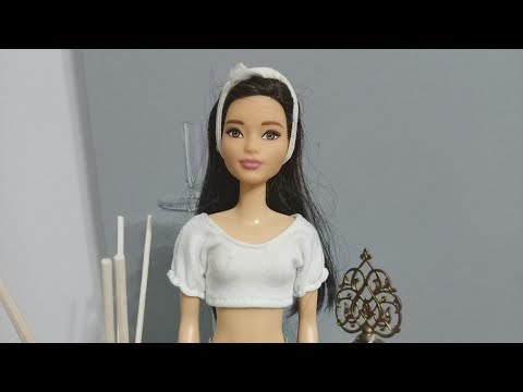 Barbie göbeği açık kıyafet yapımı(dikimi). El yapımı, ev işi...