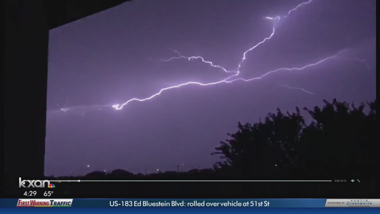 Overnight thunderstorms and lighting illuminated the sky - YouTube