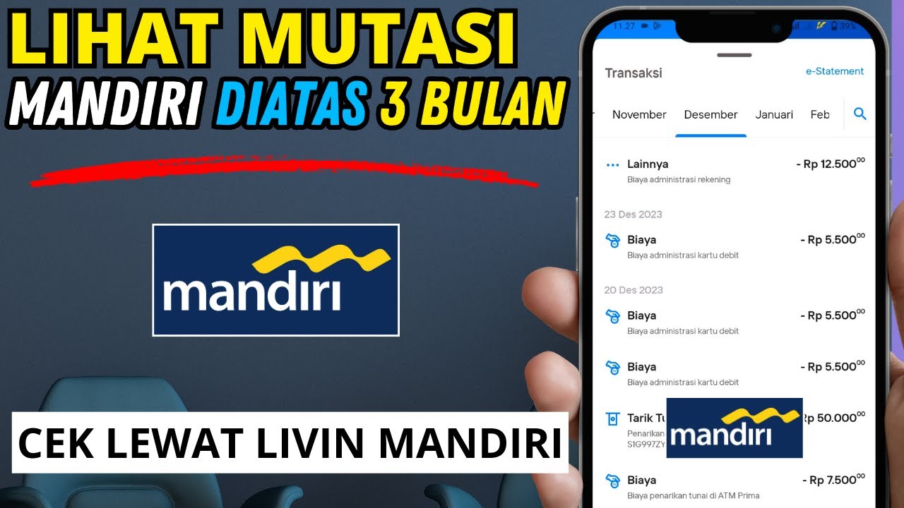 Cara Melihat Mutasi Rekening di Livin Mandiri Lebih dari 3 Bulan - YouTube