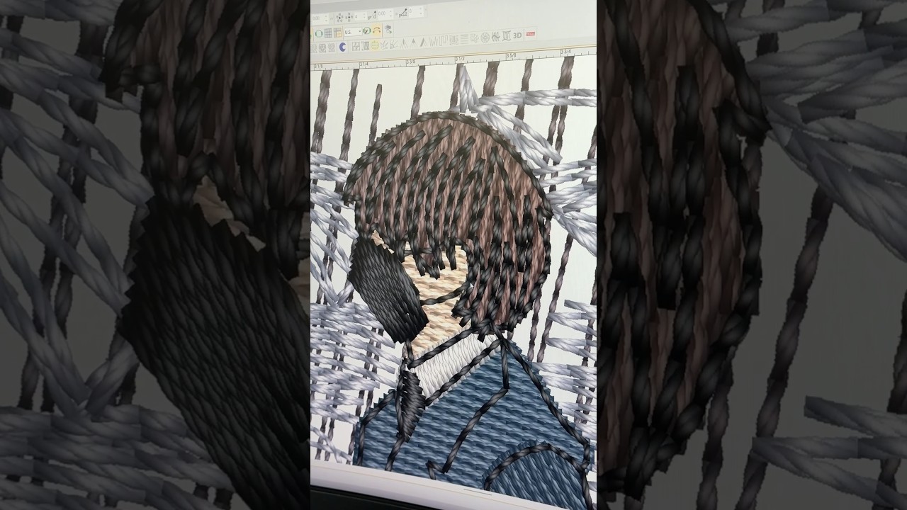 Karoshi embroidery design creation 🥶 - YouTube