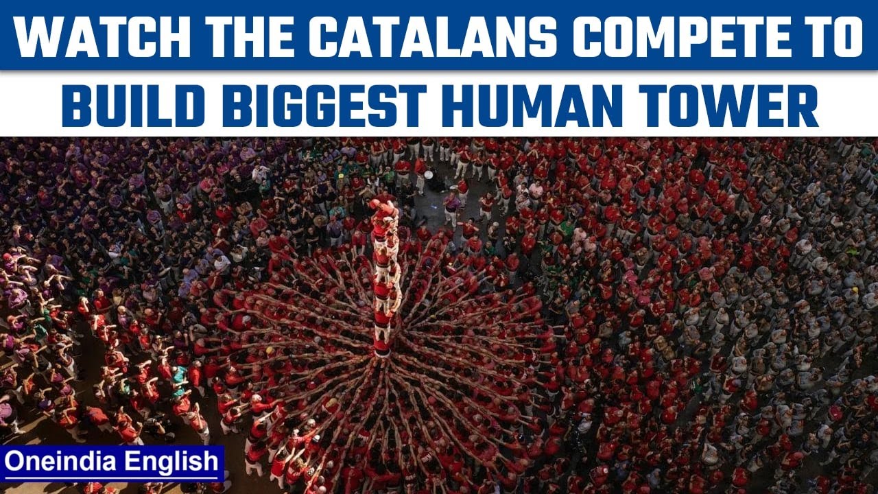 Spain: Catalans compete to build the biggest human towers in Spain ...