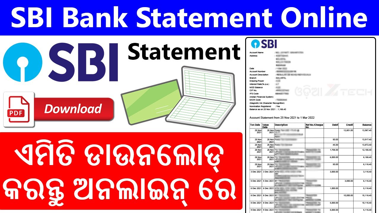 How to Download SBI Bank Account Statement Online In PDF 2022 | SBI ...