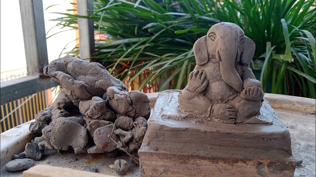 HOW TO MAKE GANPATI WITH SHADOW MATI - YouTube