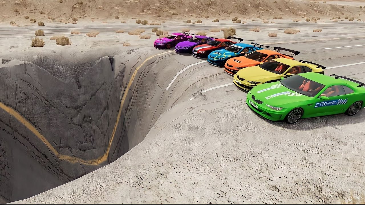 High Speed Car VS Potholes #40 BeamNG Driver | KIDS GAMES - YouTube