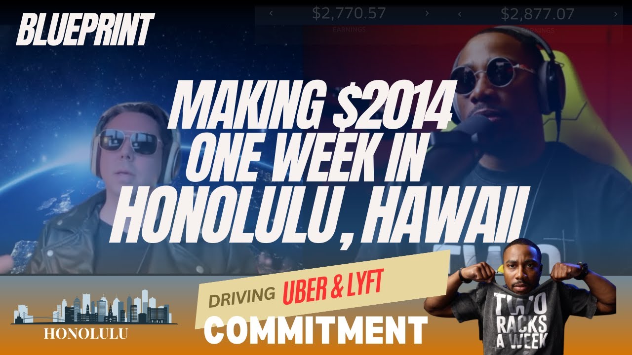 How to make $2000 in Honolulu, Hawaii Driving Uber and Lyft - YouTube
