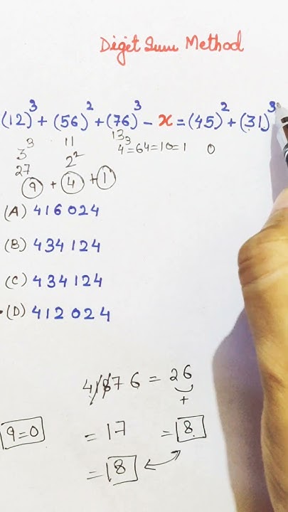 #Digit Sum Method#All government exams #rrb,Bank, SSCCGL etc#short#shorts - YouTube