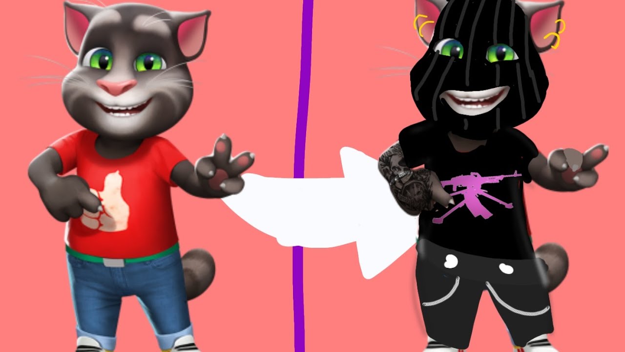 Talking Tom As Emo Boy Glow Up - YouTube