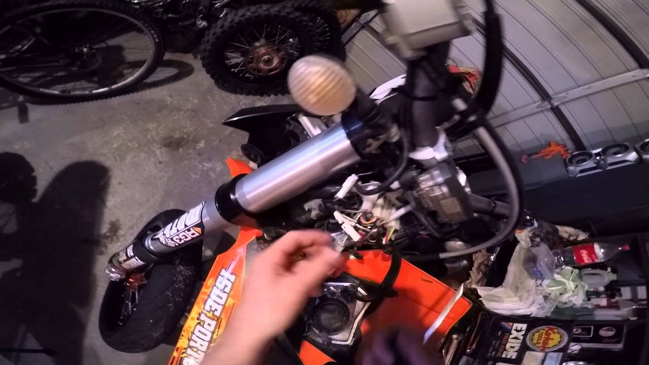 how to change wheels size setting on a ktm exc (tacho) - YouTube