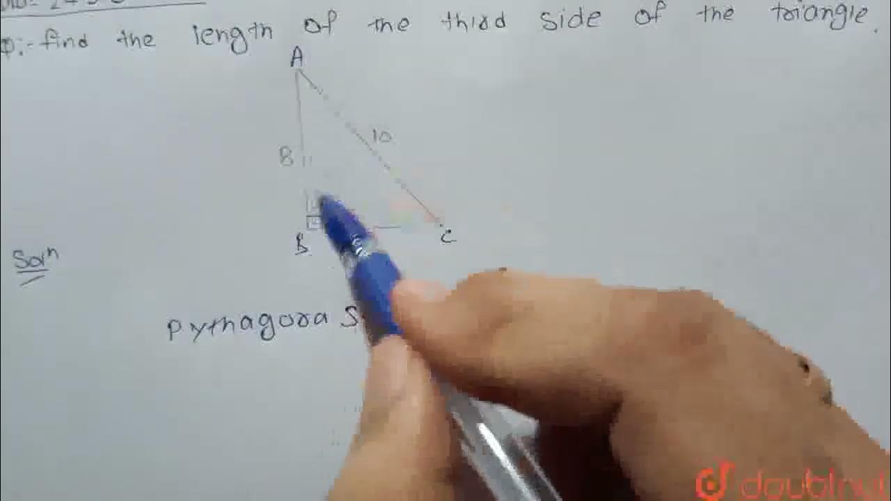 Find the length of the third side of the triangle. | CLASS 12 ...
