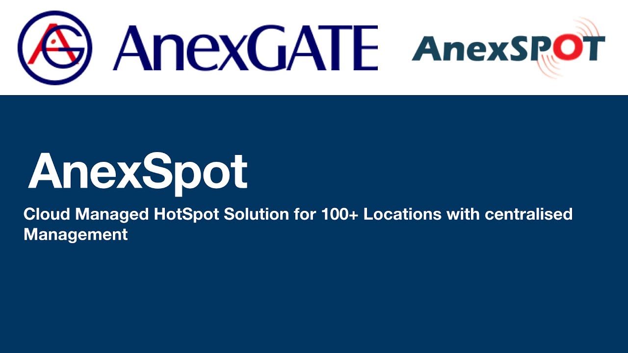 AnexSpot | Cloud WiFi HotSpot Demonstration - YouTube