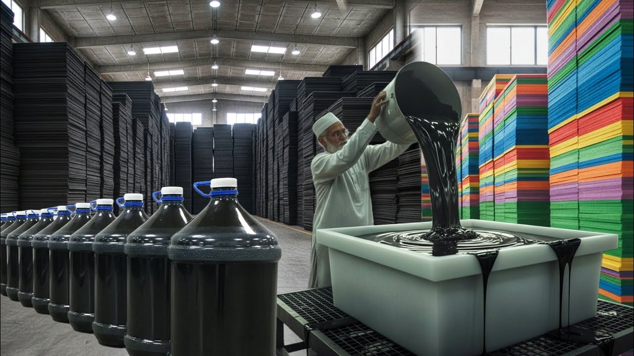 Incredible Manufacturing Process of Round Goal Foam | Full Factory Tour ...