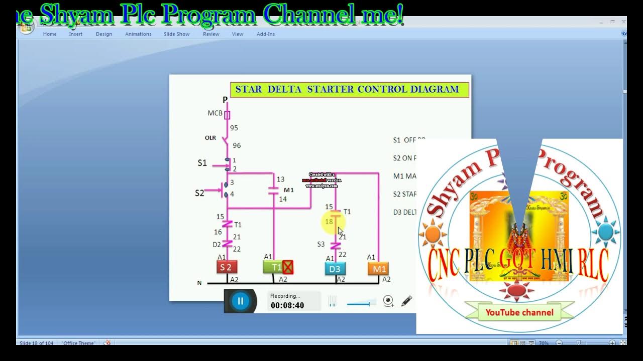 PLC tutorial # PLC and RLC star delta program # star delta diagram ...