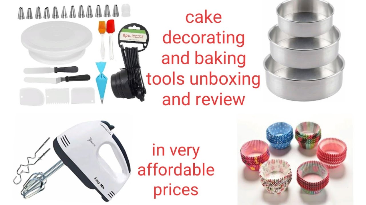 cake decorating and baking tools unboxing and review | affordable ...