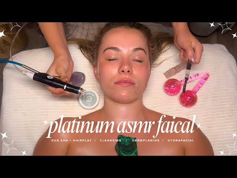 ASMR Relaxing Facial | Crystal Healing | Green Bubble Cleanse & Dermaplaning
