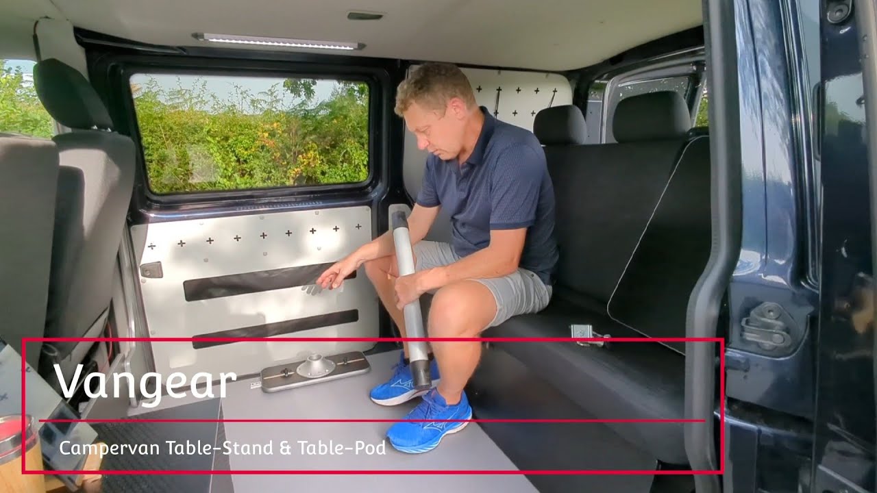 Vangear Campervan Table-Stand & Table-Pod - YouTube