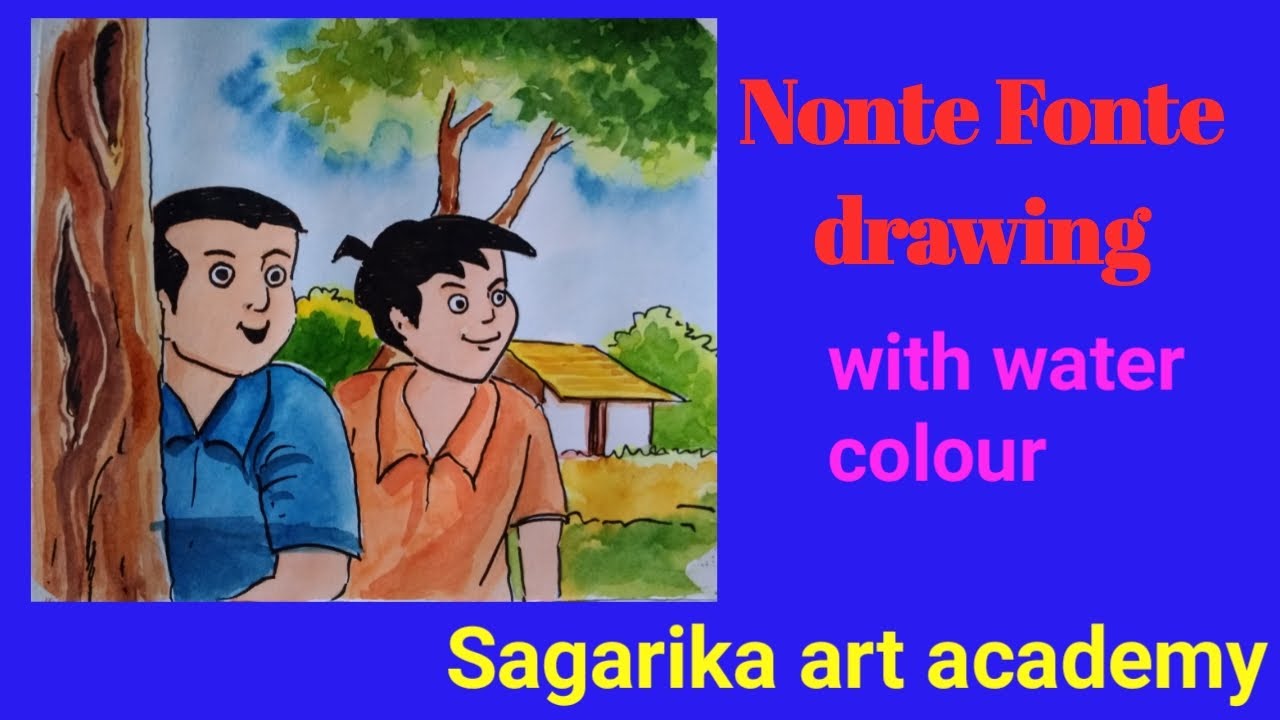 How to draw Nonte Fonte with oil pastel / Nonte Fonte painting/Nonte ...