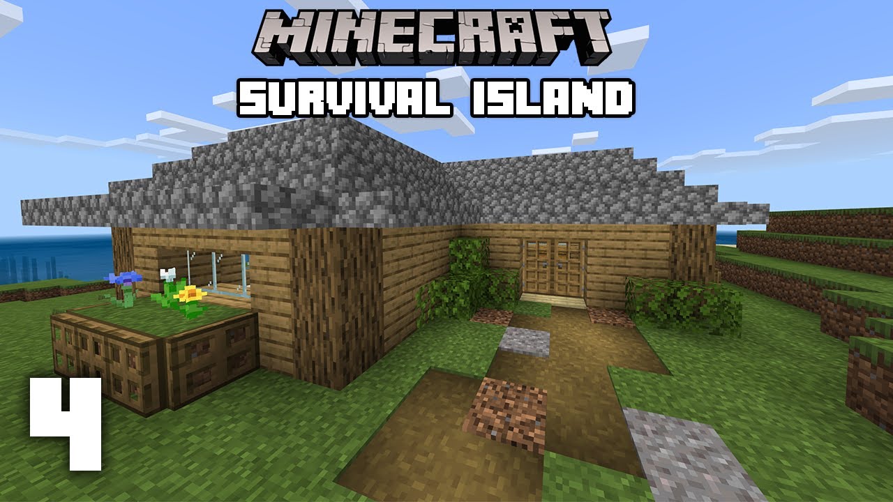 Minecraft: Starter House Build - Survival Island [4] - YouTube
