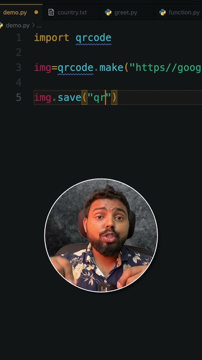 Generate Qr Code In Python Only In 3 Lines Programming Codeandfun Learnpython Youtube 