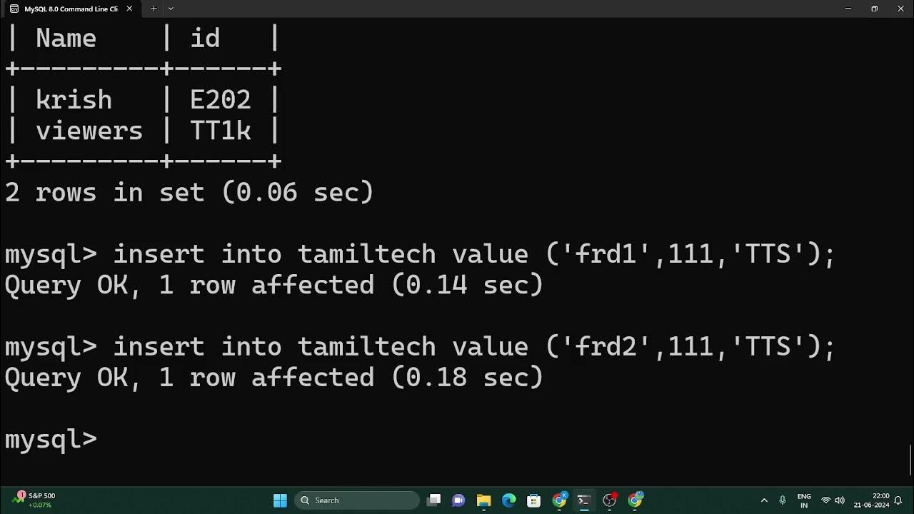 Data Retrieval in MySQL: RDBMS Full Tutorials Ep. 4 (Tamil) - YouTube