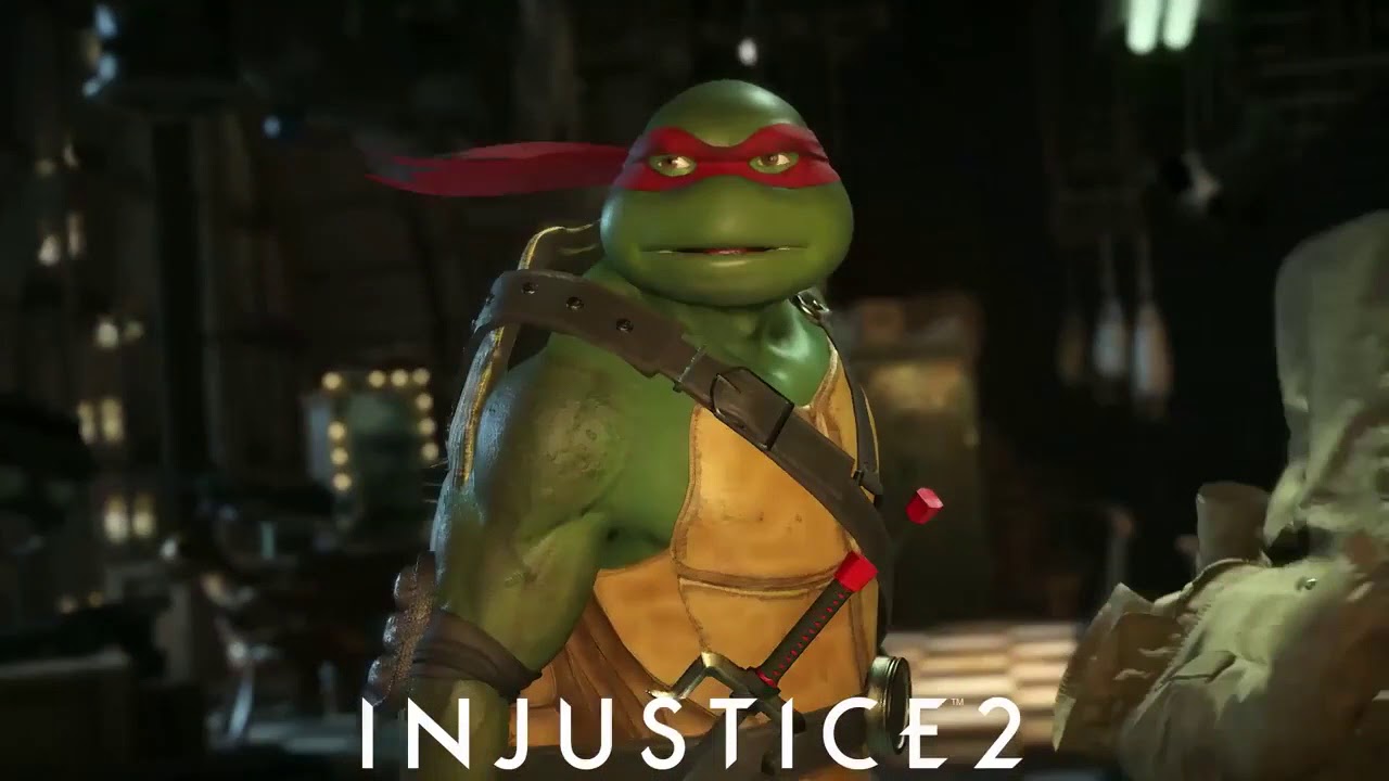 Injustice 2: Raphael vs Batman & Michelangelo vs Starfire Intro ...