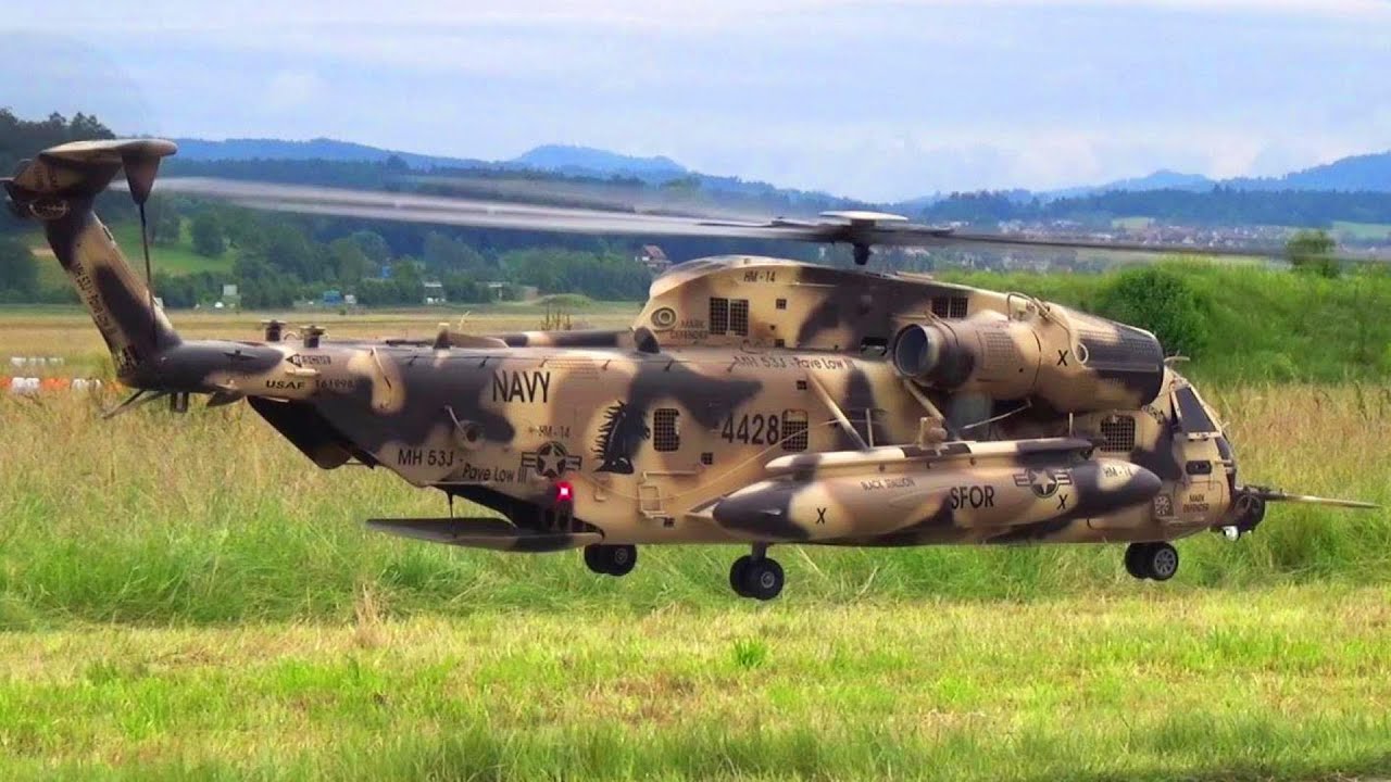 Mark Defender MH-53J Giant RC Model Helicopter Pave Low III - YouTube