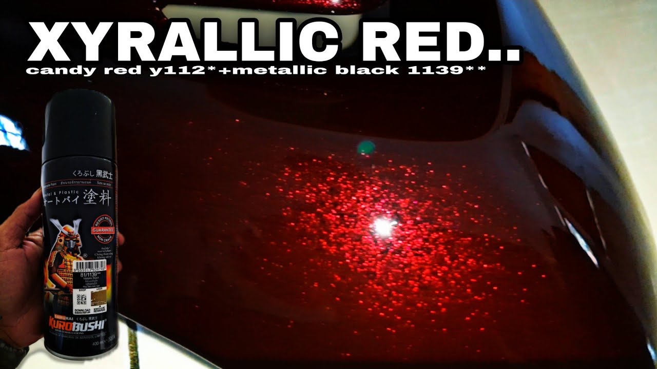 SAMURAI PAINT || WARNA CANDY RED KODE Y112* PAKAI WARNA DASAR METALLIC ...