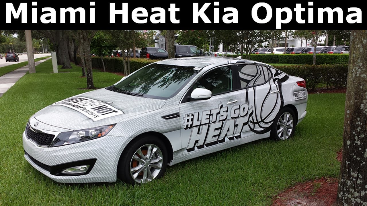 Miami Heat Kia Optima Custom Vinyl Wrapped Car - YouTube