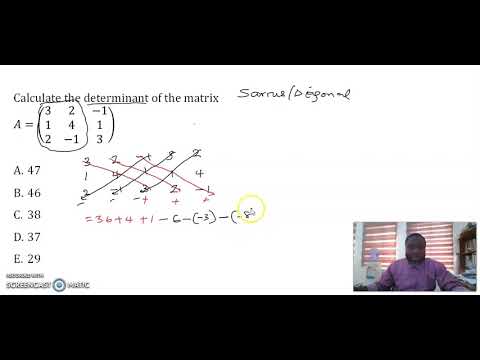 Determinant of 3 x 3 Matrix Sarrus Rule - YouTube